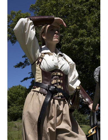 Corsé medieval cuero Pícaro ⚔️ Tienda-Medieval