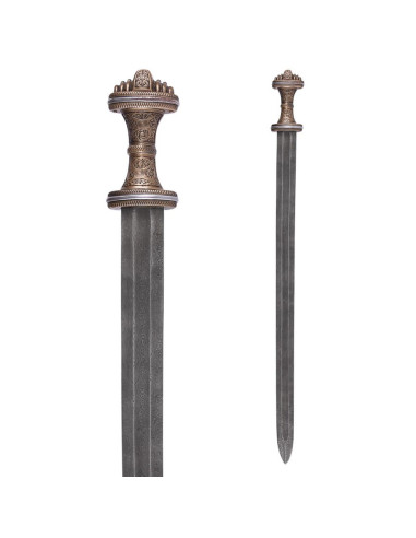 Espada AngloSajona Fetter Lane, s. VIII, Acero Damasco ⚔️ Tienda-Medieval