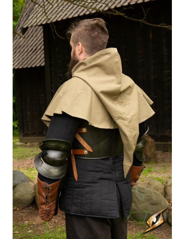 Capucha de Arquero, verde dríada ⚔️ Tienda-Medieval