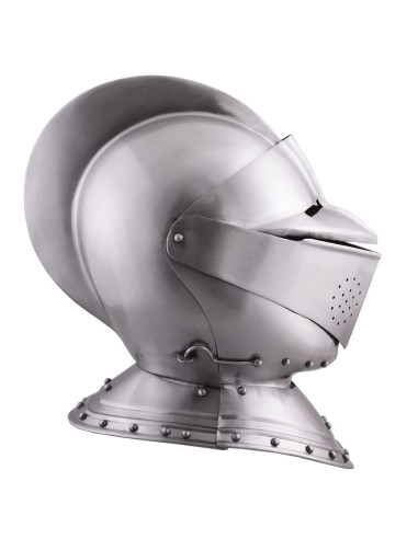 Yelmo medieval inglés cerrado del siglo XVI, acero 1,6 mm. ⚔️ Tienda ...