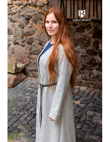 Brial Medieval Aslaug Gris en Lana ⚔️ Tienda-Medieval