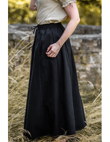 Middeleeuwse rok vrouw Smilla, zwart ⚔️ Tienda-Medieval