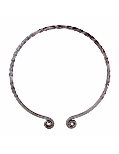 Torque Celta para Cuello con acabados en espiral ⚔️ Tienda-Medieval