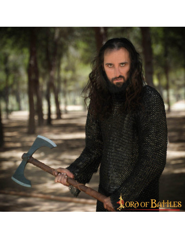 Hacha funcional doble filo con funda ⚔️ Tienda-Medieval