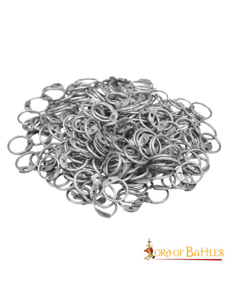 Stalen maliënkolder ronde ringen ⚔️ Tienda-Medieval