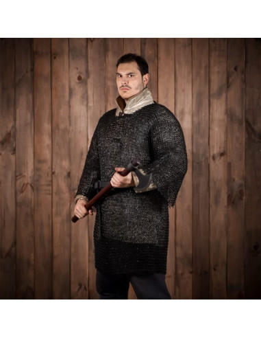 Haubergeon maliënkolder met geklonken ronde ringen ⚔️ Tienda-Medieval