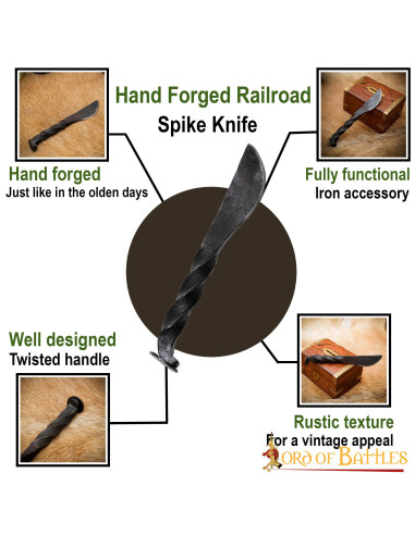 Rustik middelalderkniv smedet i hånden ⚔️ Tienda Medieval