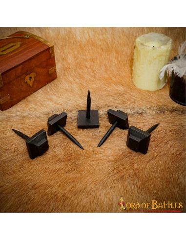 Set 5 clavos medievales forjados (7,4 cm.) ⚔️ Tienda-Medieval