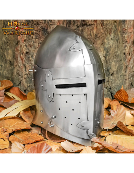 Crusader SugarLoaf middeleeuwse helm met vizier, 14e eeuw ⚔️ Tienda ...
