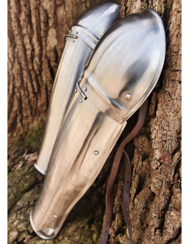 Grebas medievales con rodilleras articuladas en acero ⚔️ Tienda-Medieval