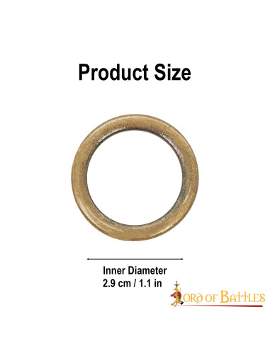 Set van 5 ringen van verouderd messing voor middeleeuwse kledingstukken ⚔️