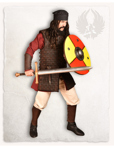 Armbanden uit de Borg-periode in leer - Bruin ⚔️ Tienda-Medieval