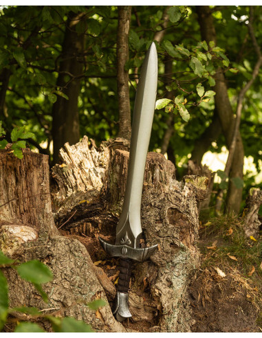 Espada corta LARP modelo Farin, acabado acero ⚔️ Tienda Medieval