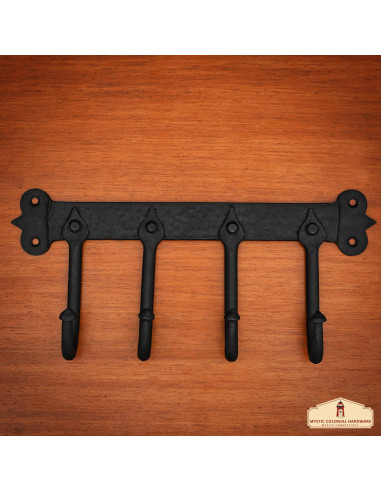 Perchero pared hierro fundido rústico ennegrecido ⚔️ Tienda-Medieval