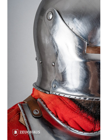 Schweizer Renaissance-Helm im Sallet-Stil, poliert ⚔️ Tienda-Medieval
